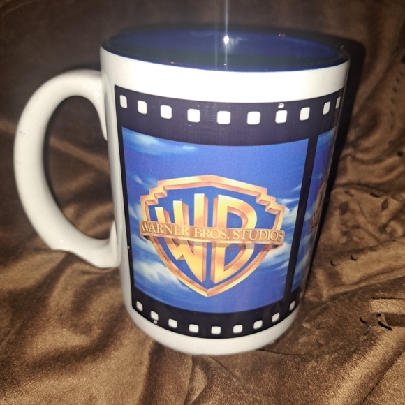 Dining | Warner Brothers Wb Logo Blue Coffee Cup Mug | Poshmark